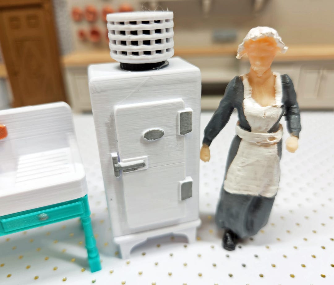 1:24 Scale (half Scale) 1020s Dome Top Kitchen Refrigerator, Fridge ...