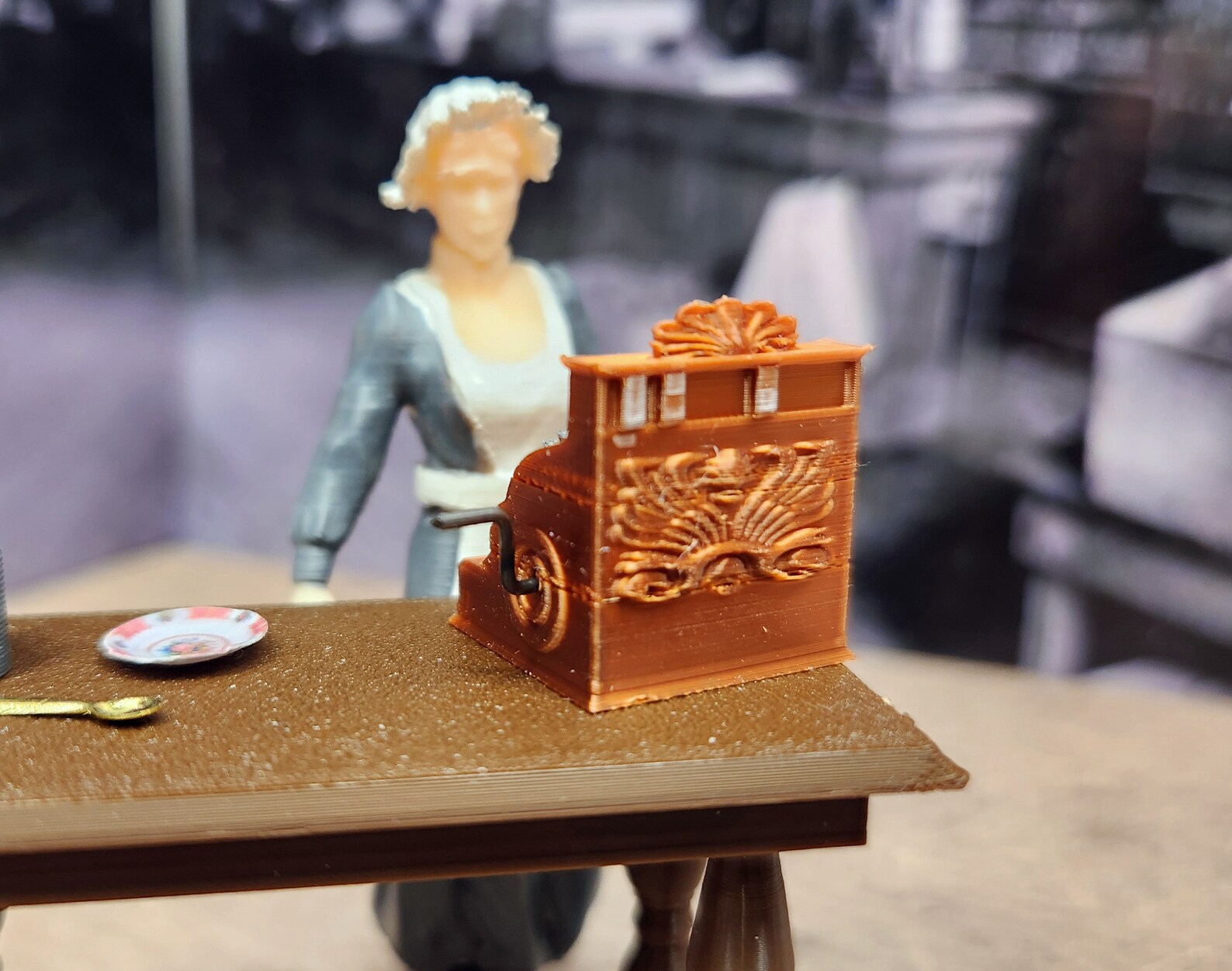 1:24 (half Scale) Antique Looking Cash Register 3d Printed in Copper ...