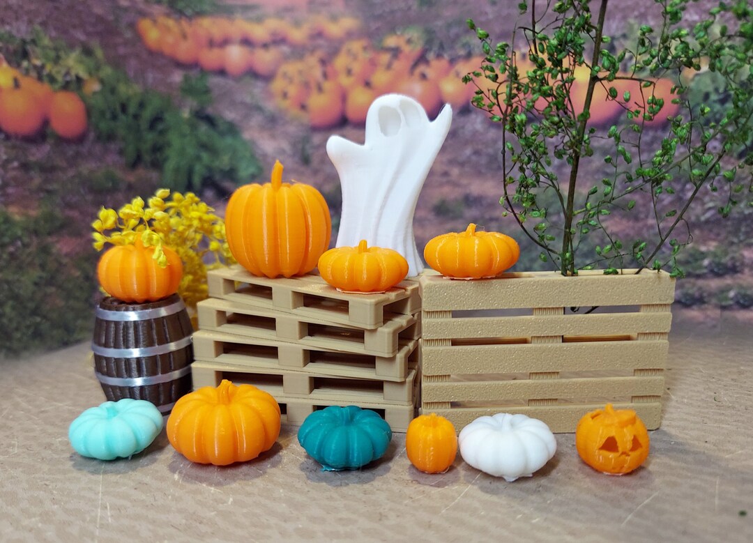 1:24 (half Scale) Pumpkins. Set Comes With 10 Pumpkins, Various Sizes ...