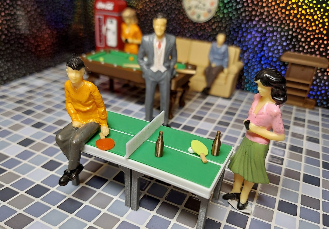 Dollhouse Ping Pong Table Paddles 3d Printed in 4 Colors for Dollhouse ...