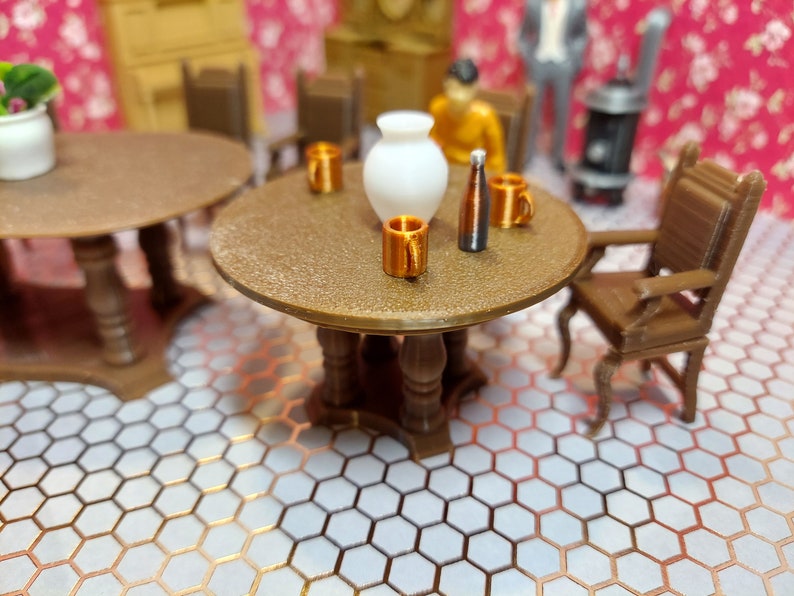 1:24 Scale half Scale 3D Printed Table and Chairs for - Etsy