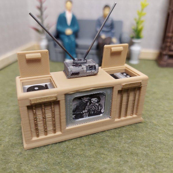 Dollhouse Miniature Tv Console - Etsy