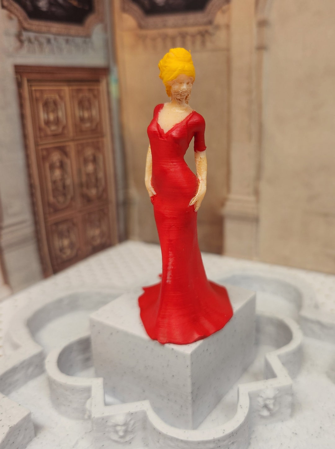 1:24 Scale (half Scale) Lady in Red Figure, Doll, Formal Dress. for ...
