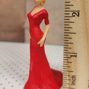 1:24 Scale (half Scale) Lady in Red Figure, Doll, Formal Dress. for ...