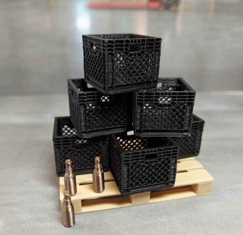 1:24 half Scale Set of 5 Stackable Milk Crates Basket in - Etsy