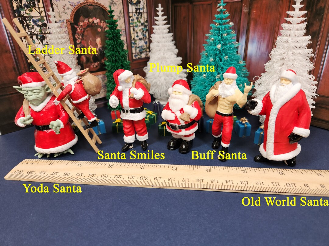 1:24 Scale (half Scale) Choice of Eight 3d Printed Santas Available ...