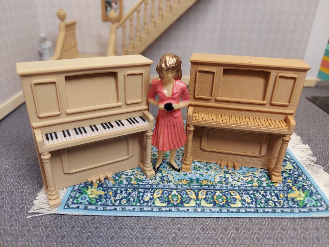 1:24 Scale (half Scale) 3D Printed Dollhouse Upright Piano. Available ...