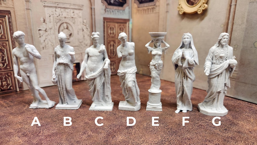 1:24 Scale (half Scale) Choice of 7 Different Clasic Statues in Marble ...