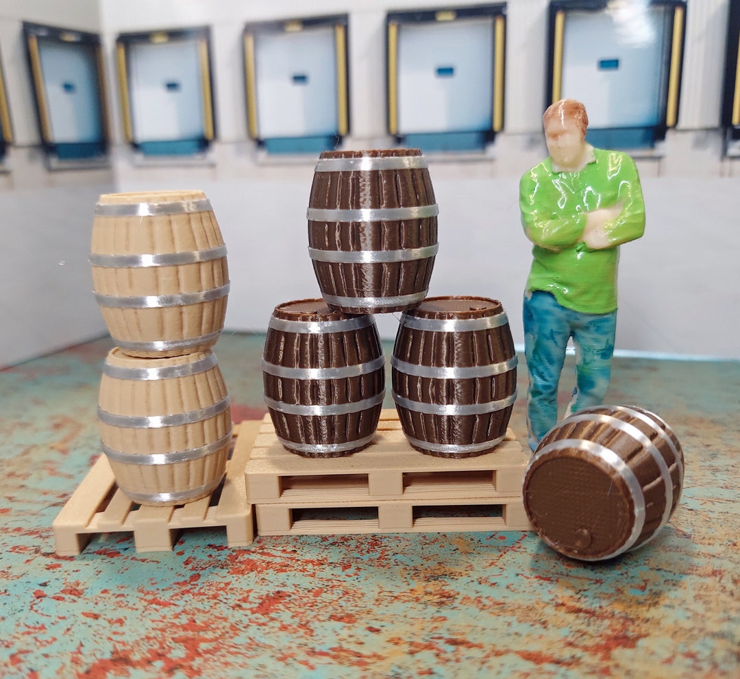1:24 (half Scale) Multi Color Print Barrels in a Choice of Two Colors ...