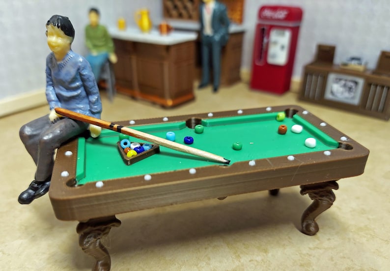 1:24 Scale (half Scale) 3D Printed in 3 Colors, Pool Table With FREE ...