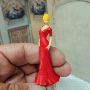 1:24 Scale (half Scale) Lady in Red Figure, Doll, Formal Dress. for ...