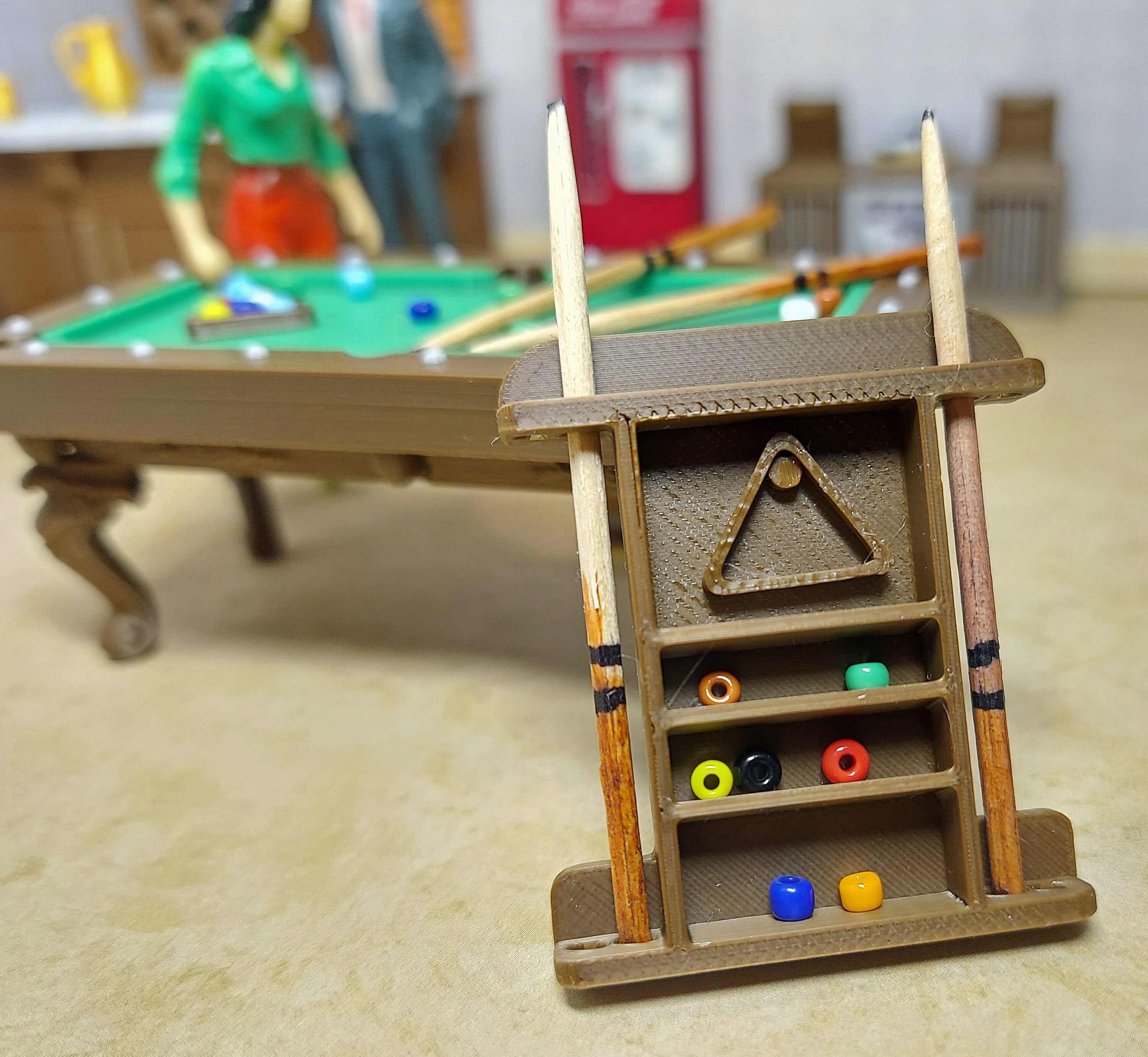 1:24 Scale half Scale 3D Printed in 3 Colors Pool Table - Etsy