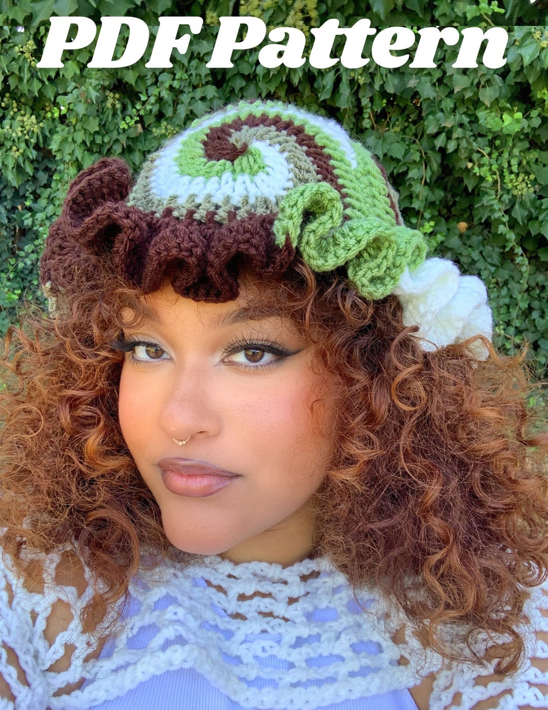 Swirl Ruffle Hat Crochet Pattern - Etsy