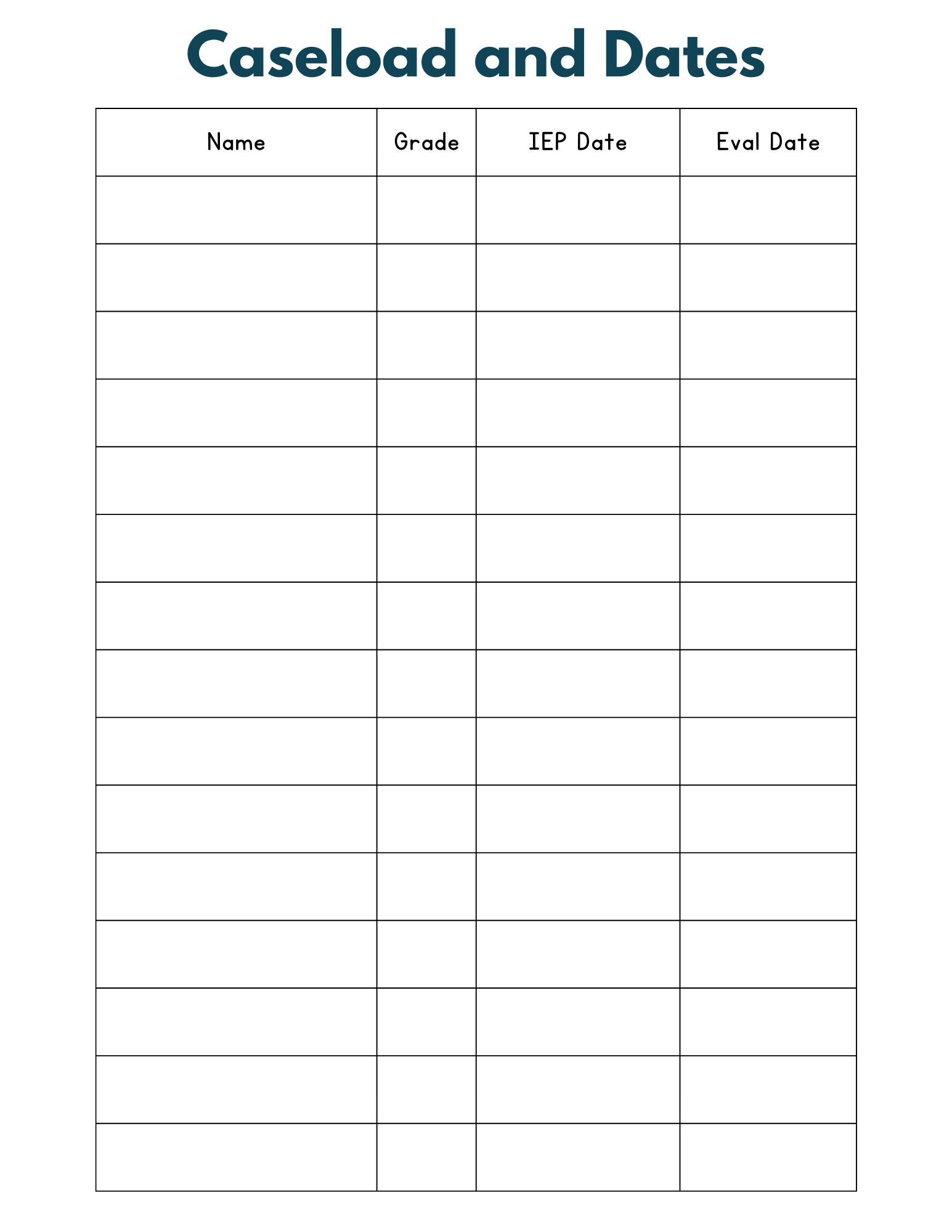 SLP Planner and Caseload Forms - Etsy
