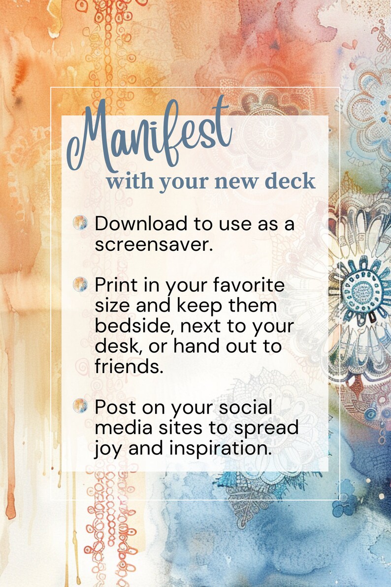 Manifesting Abundance Digital Download Card Deck Images - Etsy