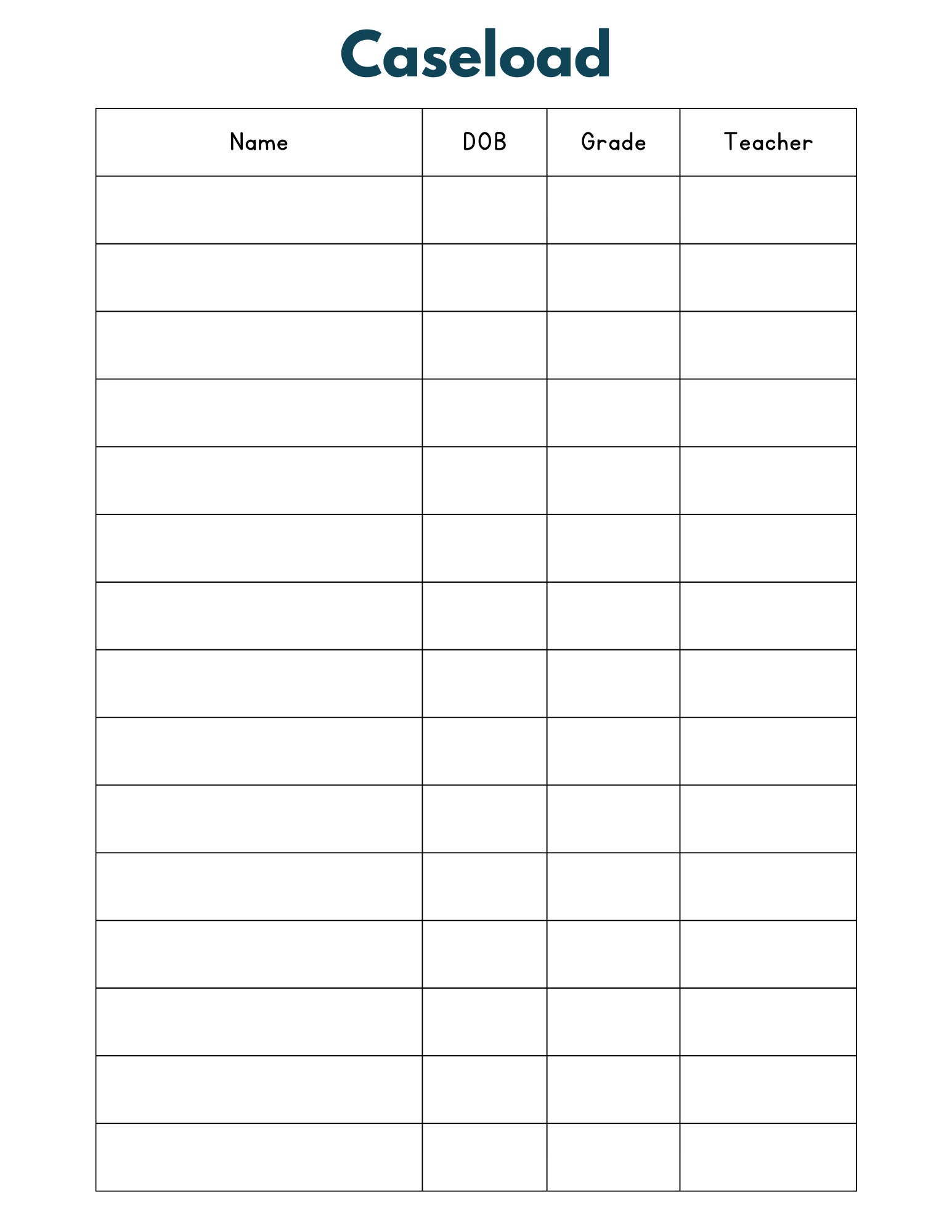SLP Planner and Caseload Forms - Etsy