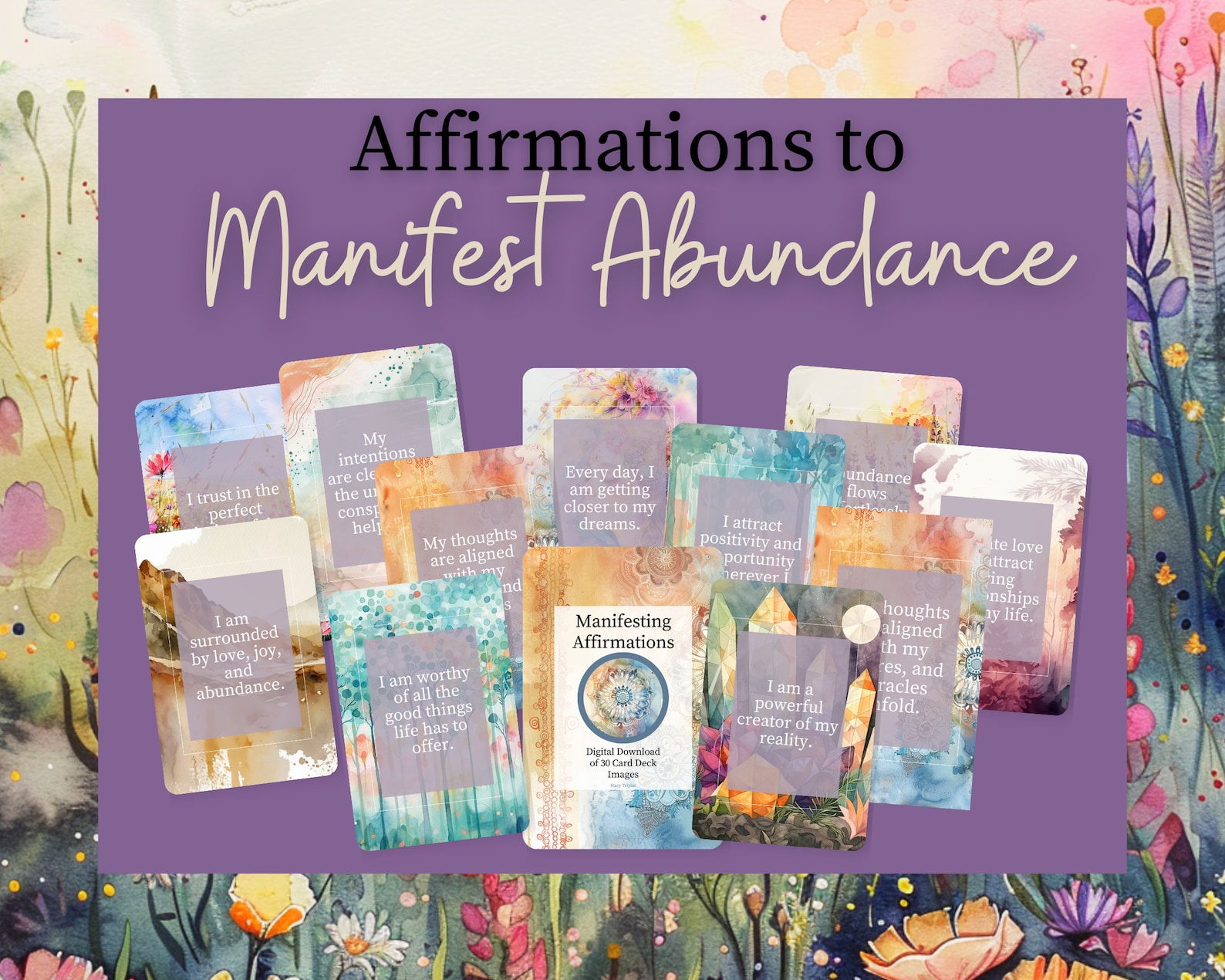 Manifesting Abundance Digital Download Card Deck Images - Etsy