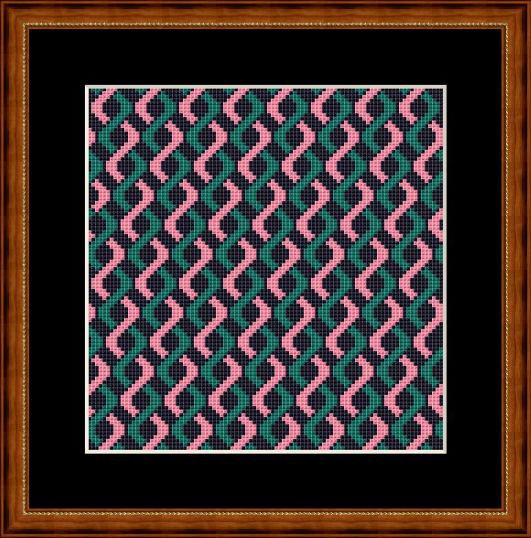 Cross Stitch Pattern Wave Shape, Geometric Shape, Cross Stitch ...