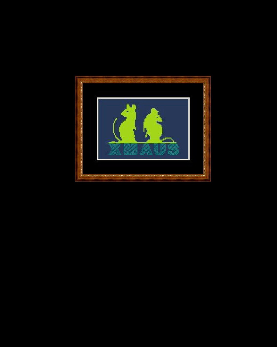 Cross Stitch Pattern Mice, Xmaus in Cross Stitch and Blackwork, Cross ...