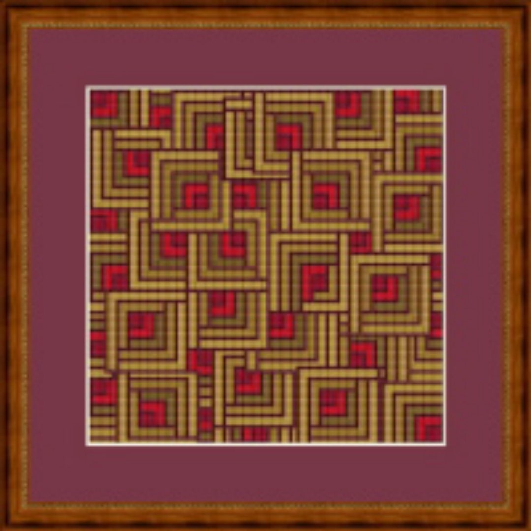 Cross Stitch Pattern Step Jumble, Geometric Shapes in Cross Stitch ...