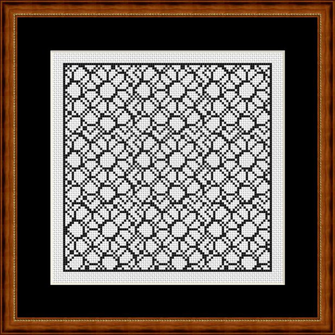 Irregular Net Pattern in Cross Stitch, Pattern Size Approx. 15 X 15 Cm ...