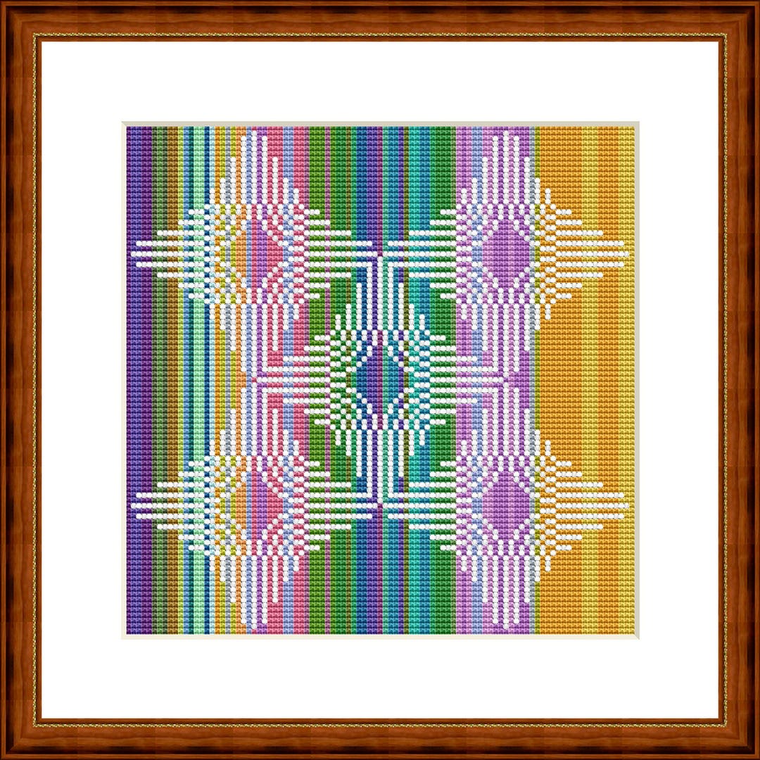 Cross Stitch Pattern in Line Pattern, Image Size Approx. 15 X 15 Cm ...