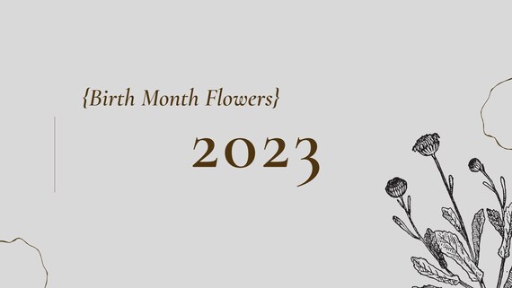 2023 Flower Birth Month Calendar Minimalist Planner - Etsy