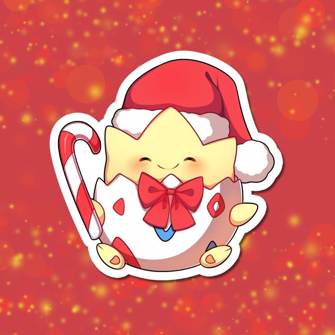 Christmas Togepi Sticker Pokemon Holiday Decal Cute Kawaii - Etsy