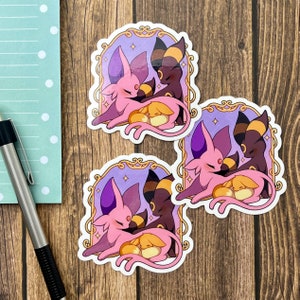 Espeon and Umbreon Sticker Eevee Sticker Cute Pokemon Sticker ...