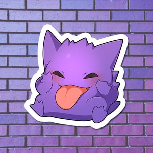 Gengar Vinyl Sticker Cute Kawaii 3 Inch Waterproof Decal Decorate ...
