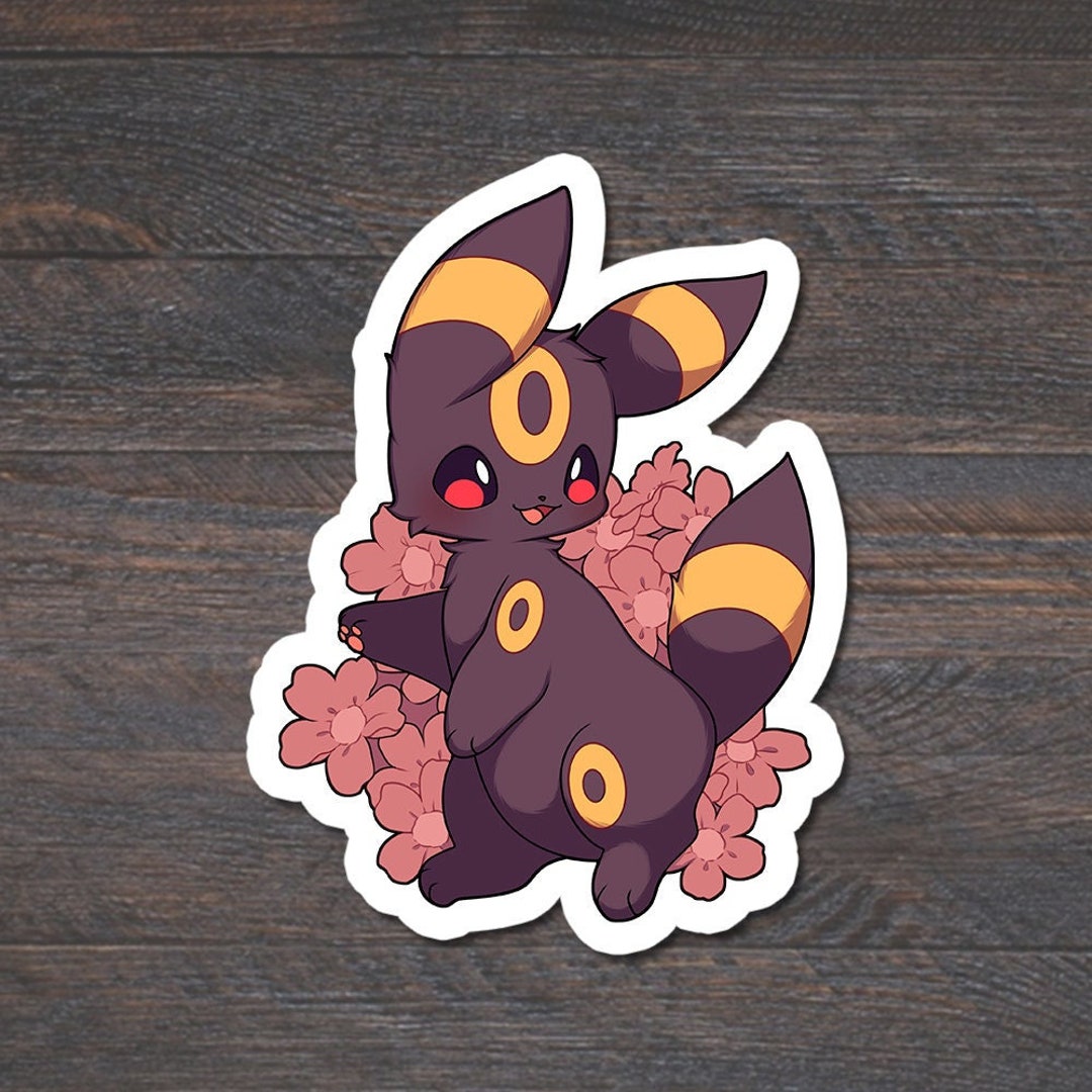 Umbreon With Flowers Sticker Cute Kawaii 3 Inch Waterproof Vinyl Decal ...