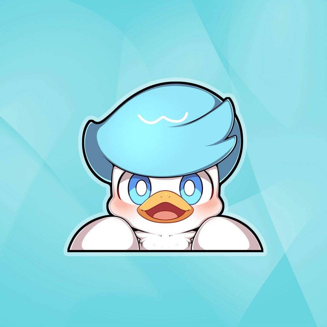 Quaxly Peeker Sticker 4.5in Cute Starter Pokemon Sticker and Car Decal ...