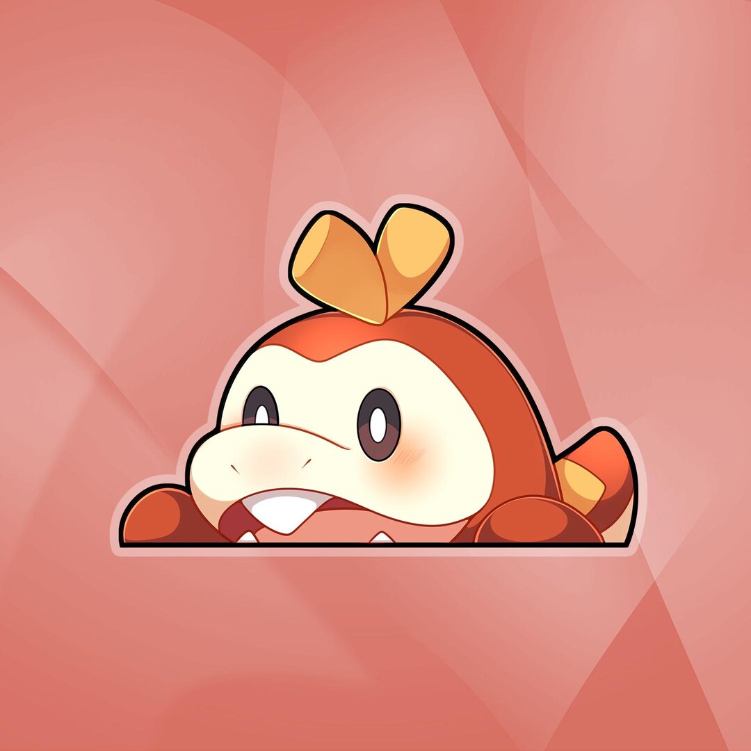 Fuecoco Peeker Sticker 5in Cute Starter Pokemon Sticker and Car Decal ...