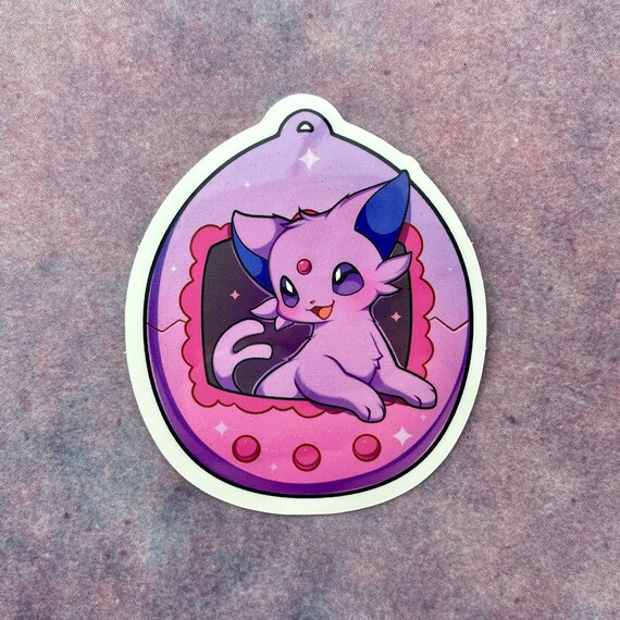 Espeon Tamagotchi Vinyl Sticker Retro Kawaii Eeveelution 3 - Etsy