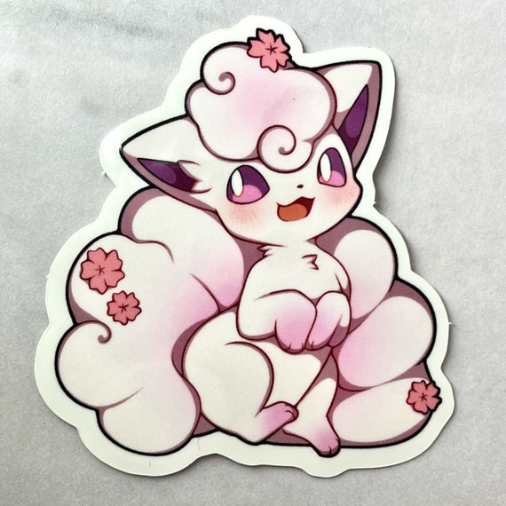 Alolan Vulpix Cherry Blossom Sticker Cute Kawaii 3 Inch - Etsy