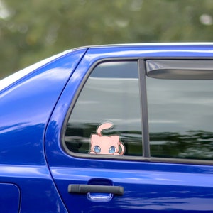 Mew Peeker Sticker 5, Kawaii Kanto Pokemon Sticker, Cute Waterproof Car ...