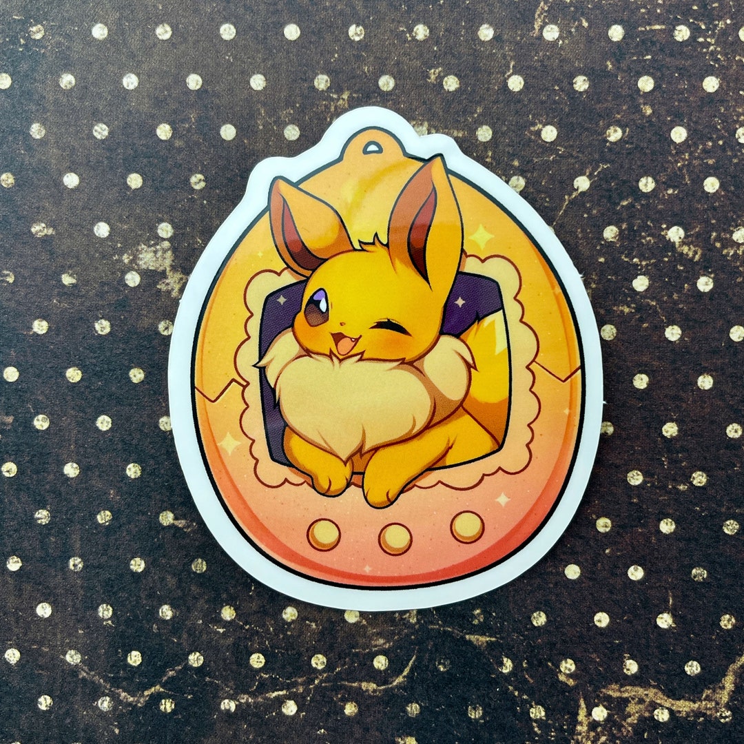 Eevee Tamagotchi Vinyl Sticker Retro Kawaii Eeveelution 3 Inch ...