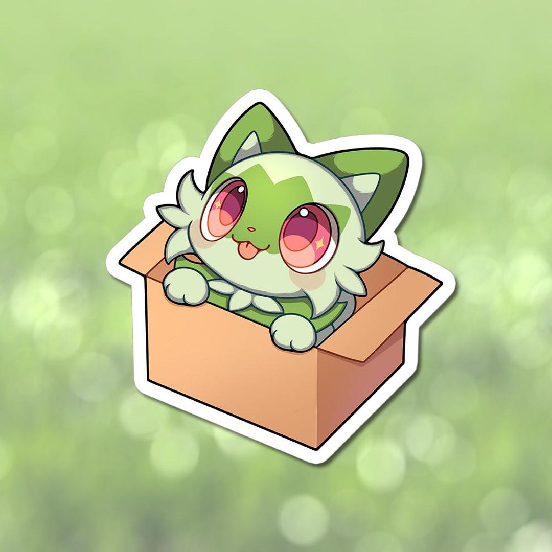Sprigatito in a Box Sticker Cute Kawaii 3in Waterproof Pokemon Sticker ...