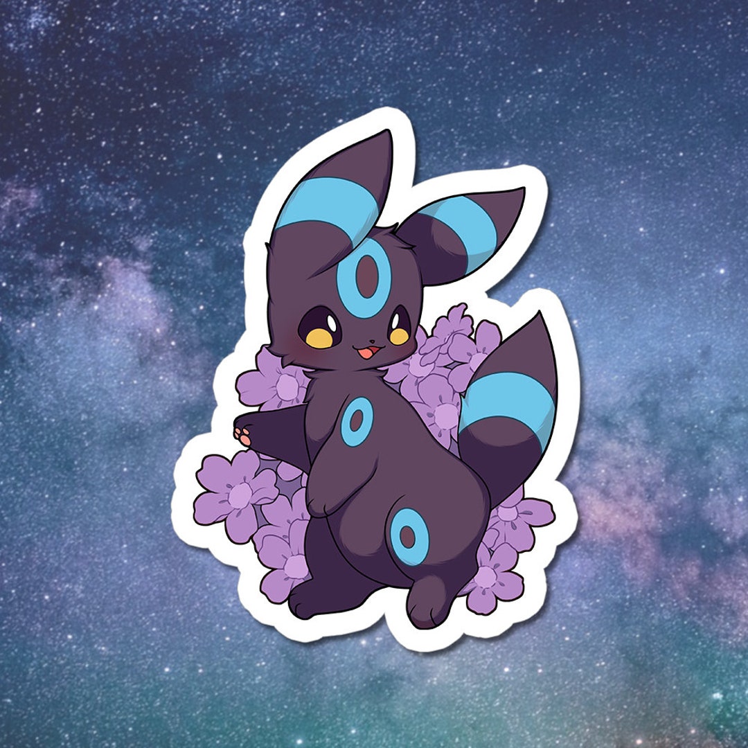 Shiny Umbreon With Flowers Sticker Cute Kawaii 3 Inch Waterproof Vinyl ...