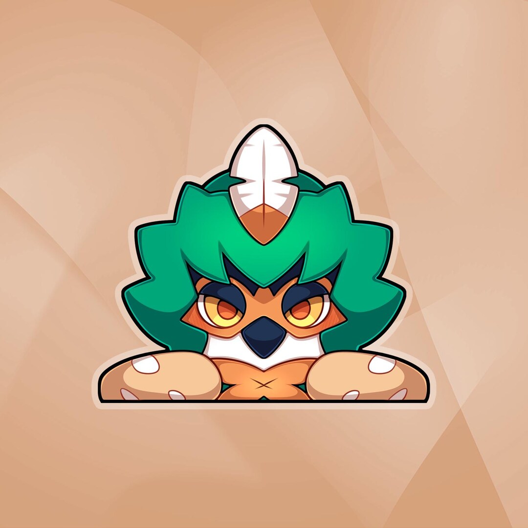 Decidueye Peeker Sticker 5in Cute Starter Pokemon Sticker and Car Decal ...