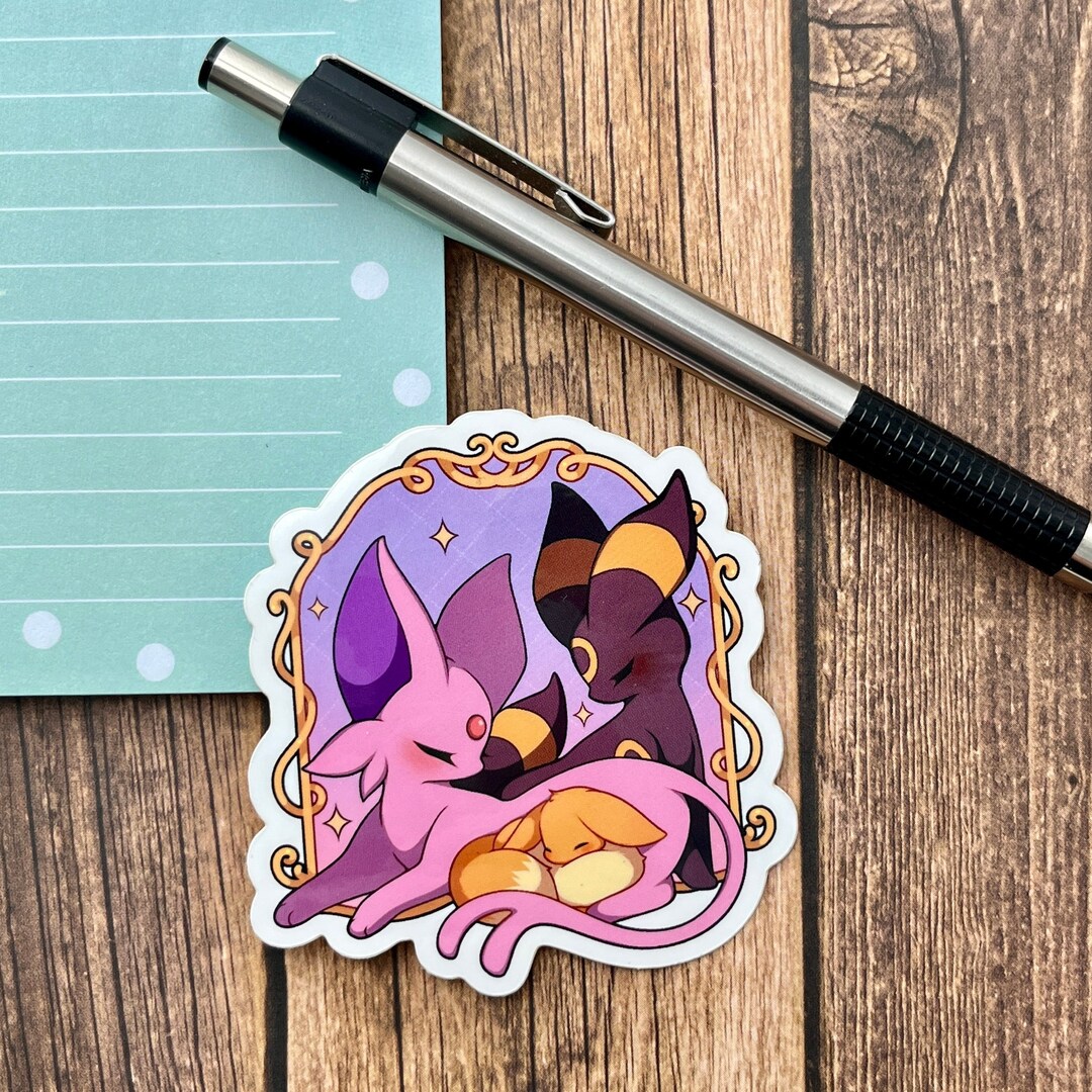 Espeon and Umbreon Sticker Eevee Sticker Cute Pokemon Sticker ...