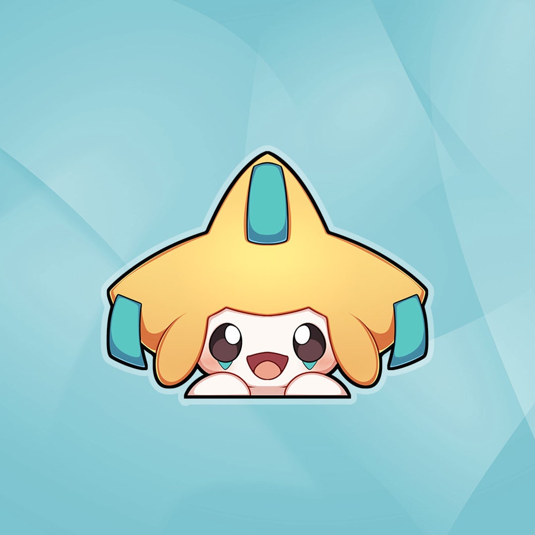 Jirachi Peeker Sticker 5, Kawaii Hoenn Pokemon Sticker, Cute Waterproof ...
