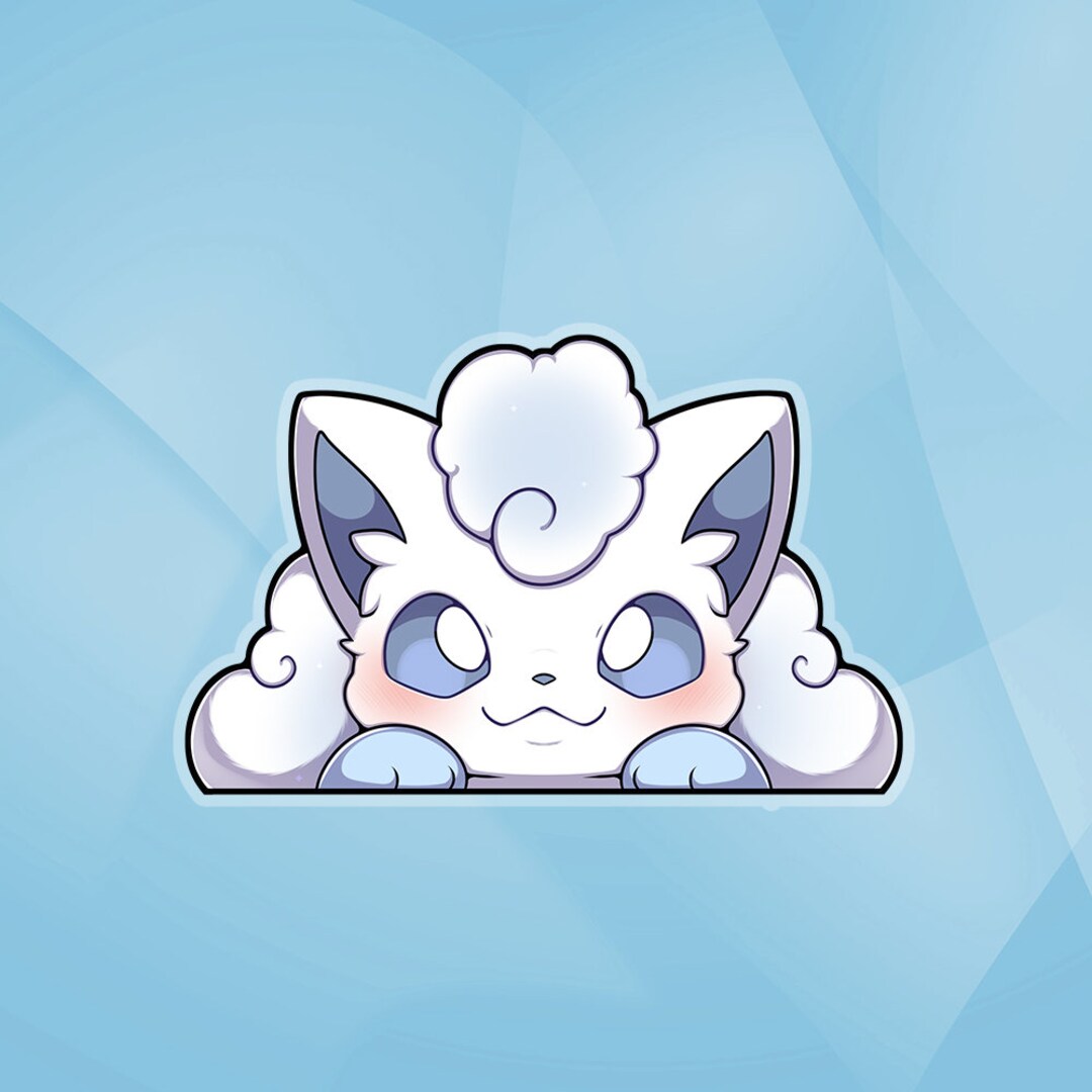 Alolan Vulpix Peeker Sticker 5, Kawaii Gen 7 Pokemon Sticker, Cute ...