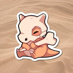 Cubone Pokemon Sticker Gift Ground Type Kawaii Cute Kanto - Etsy