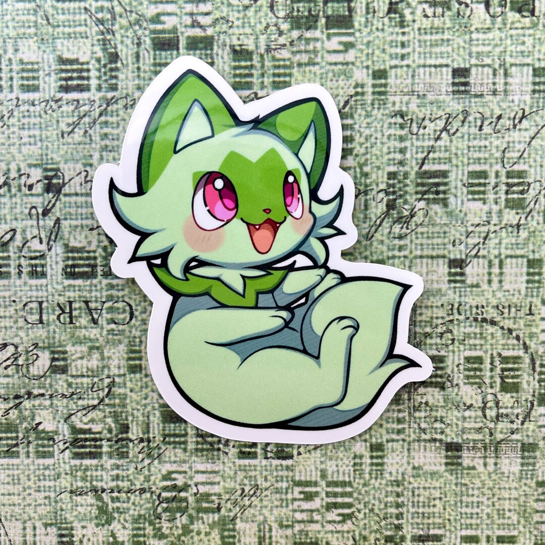 Sprigatito Vinyl Sticker Cute Kawaii 3 Inch Waterproof Decal Scarlet ...