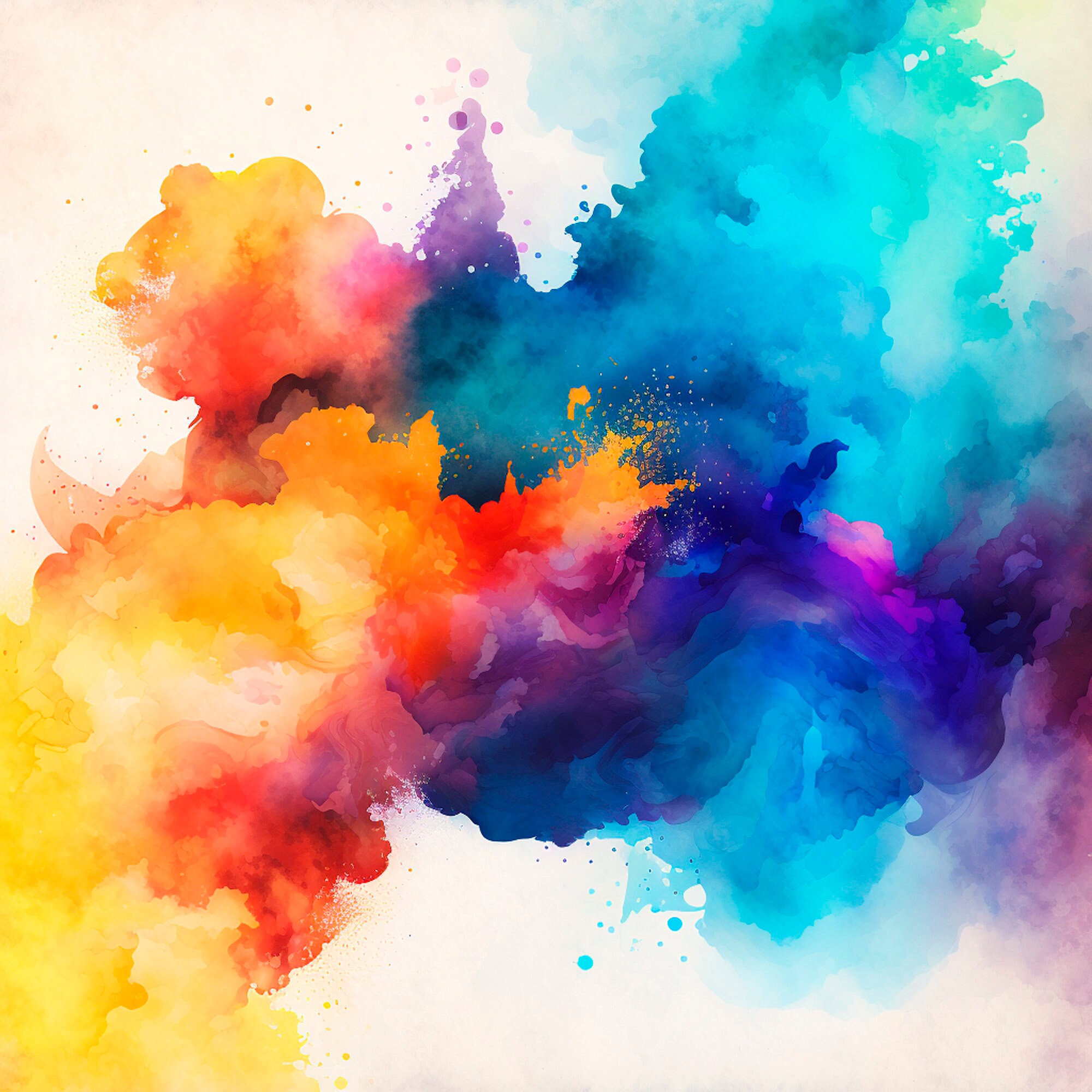 Vibrant Watercolor Background Bundle Download PNG - Etsy