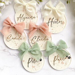 CUSTOM MADE | Acrylic Tags | Chiffon Ribbon | Placecards | Party ...