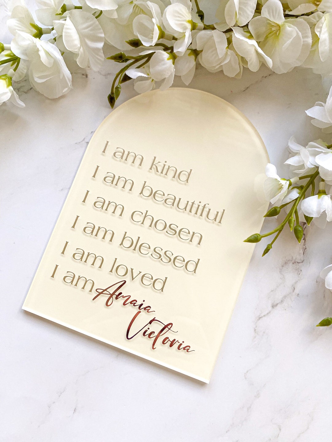 5in X 7in Acrylic Words of Affirmation | Custom Made | With Name ...