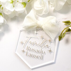 CUSTOM MADE | Acrylic Tags | Chiffon Ribbon | Placecards | Party ...