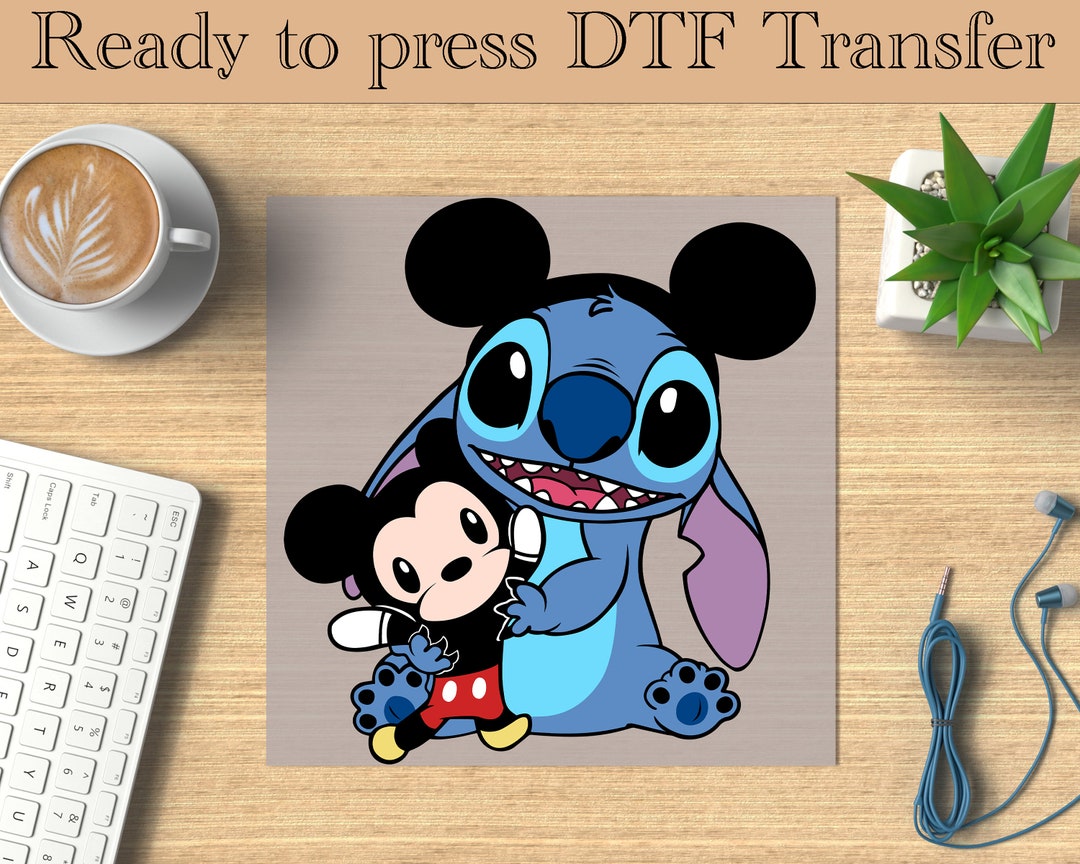 Stitch and Mickey Heat Transfer, Disney Ready to Press, Mickey DTF ...